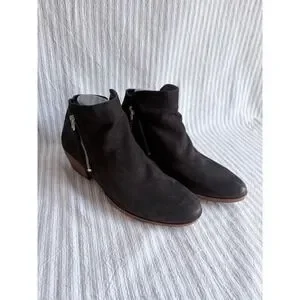 Sam Edelman | Shoes | Sam Edelman Packer Black Leather Ankle Boots Dual ...
